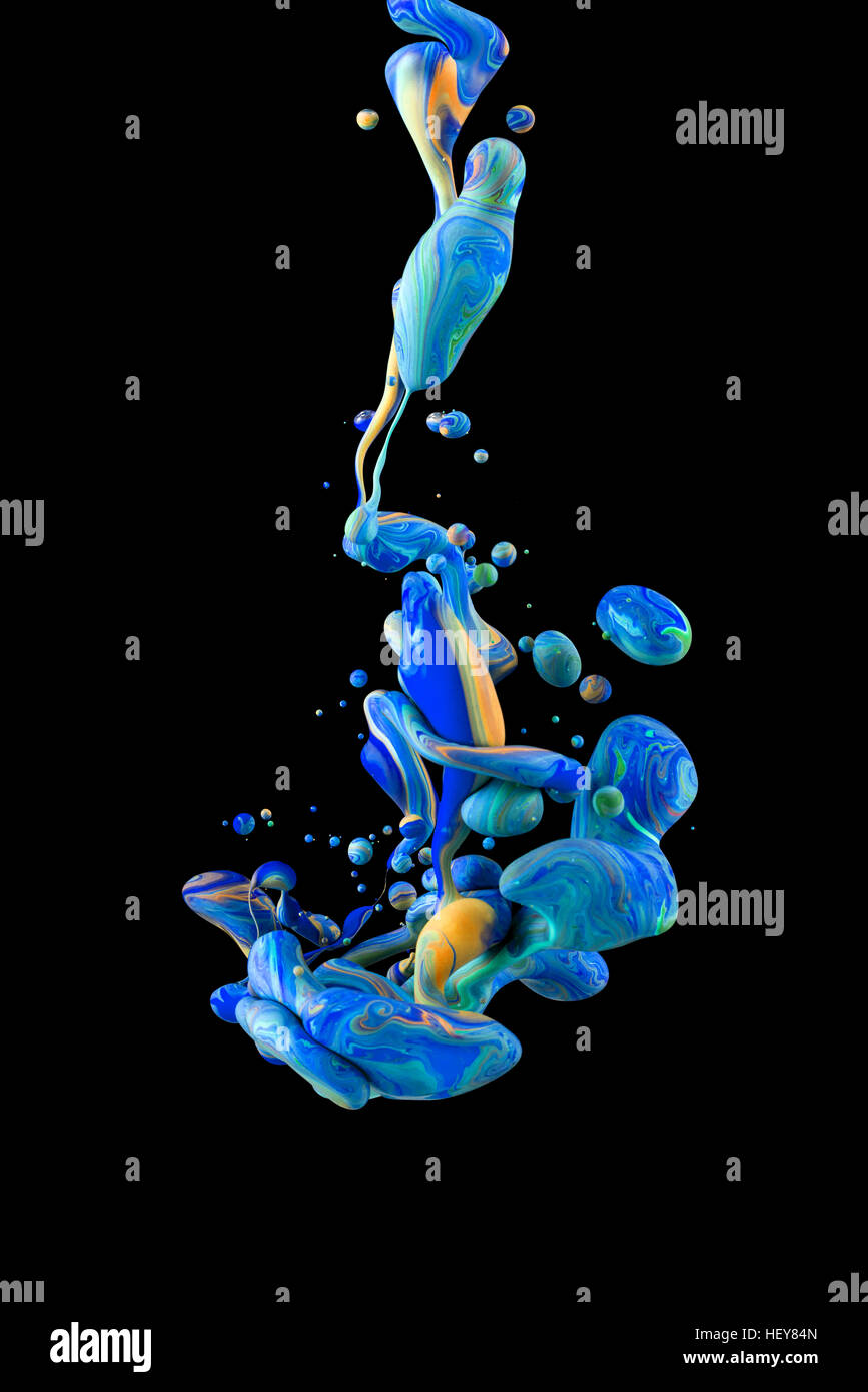 Liquid Colors Under Water Stock Photo - Alamy