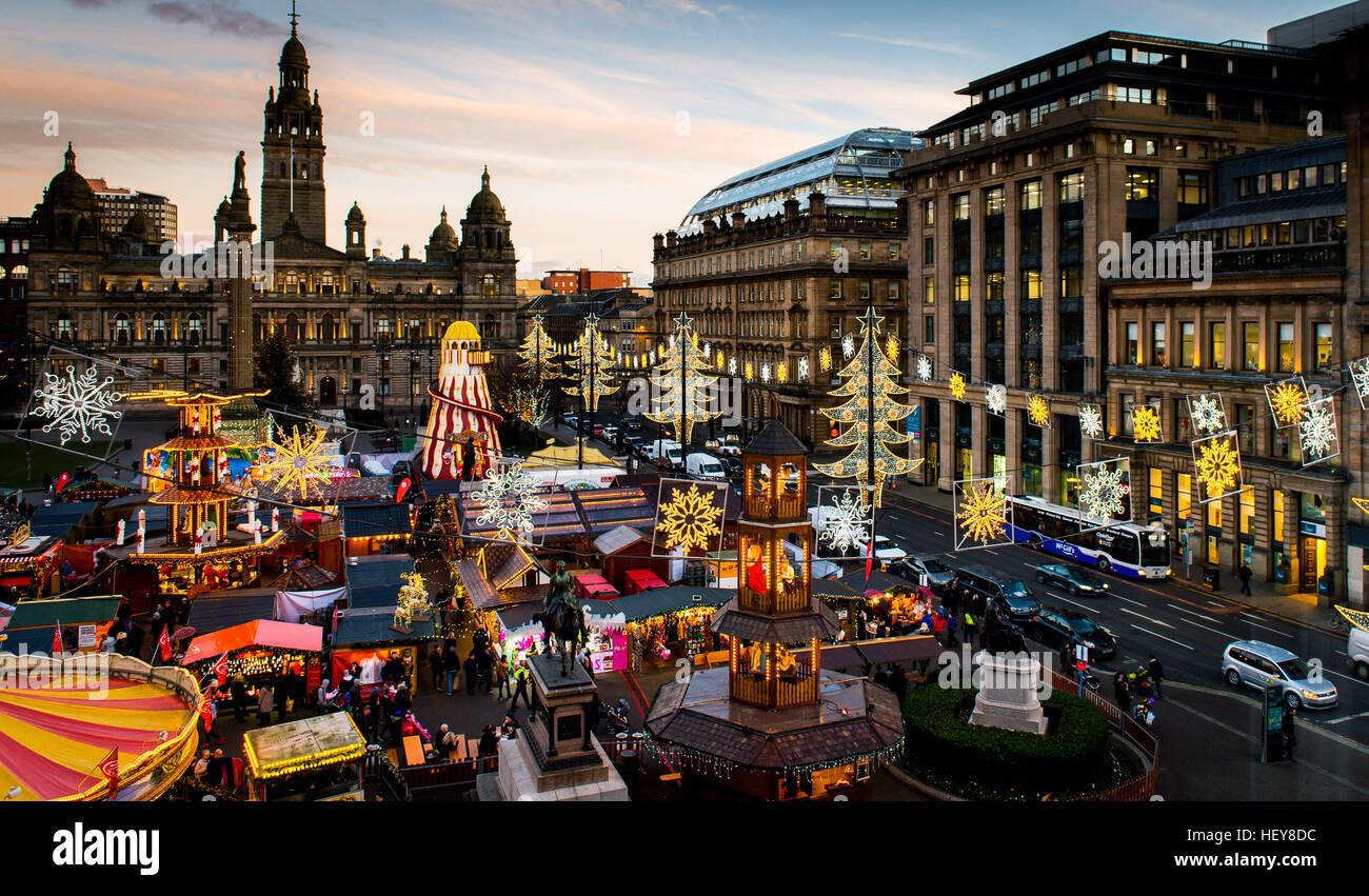 Light display george square hi-res stock photography and images - Alamy