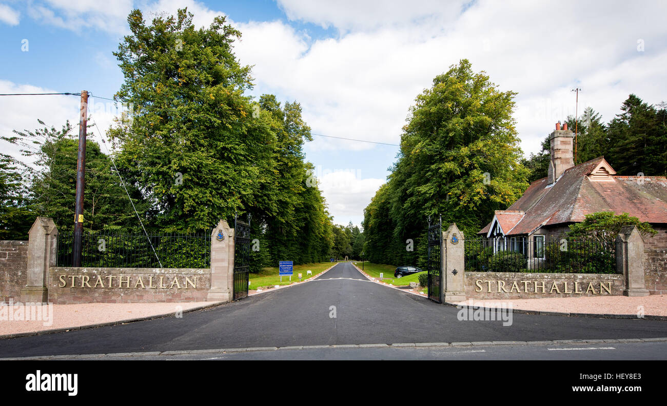 Entrance to Strathallan School, Perthshire, Scotland Stock Photo - Alamy