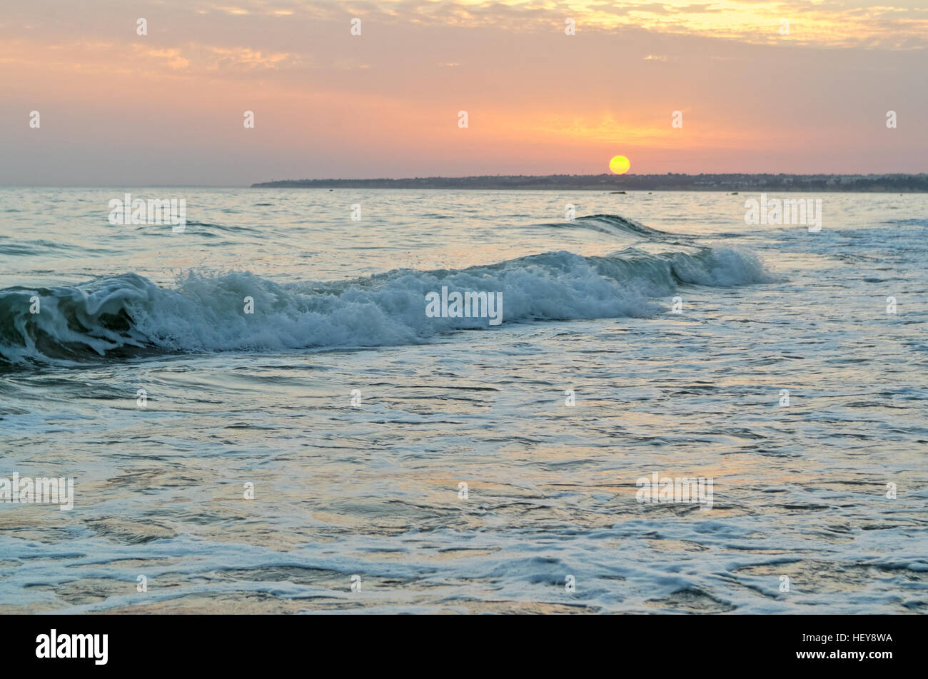 View of Gale beach in Albufeira. Algarve, Portugal Stock Photo - Alamy