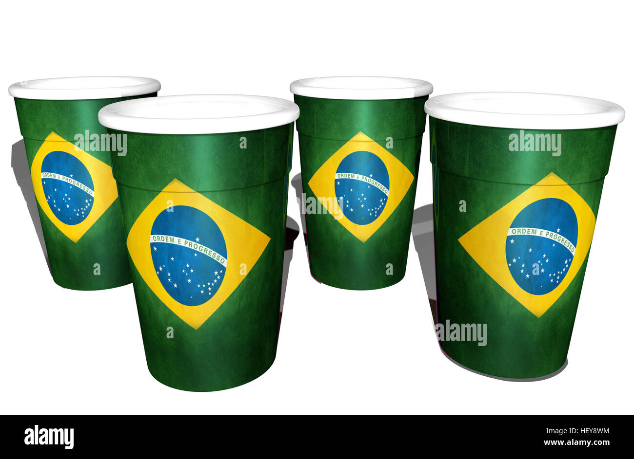 Brazil flag cups Stock Photo - Alamy