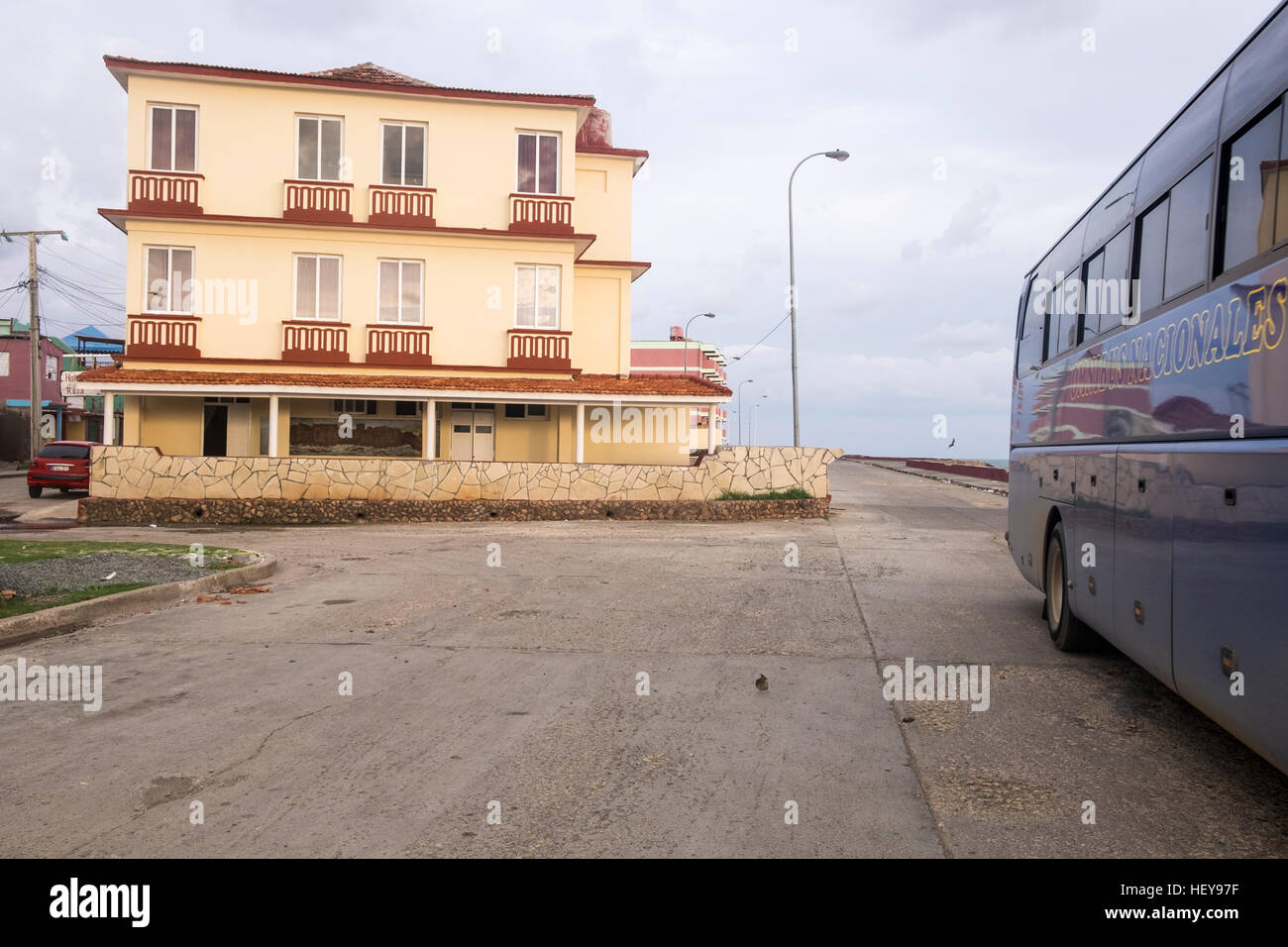 Hotel La Rusa on the Malecon, Baracoa, Cuba Stock Photo - Alamy