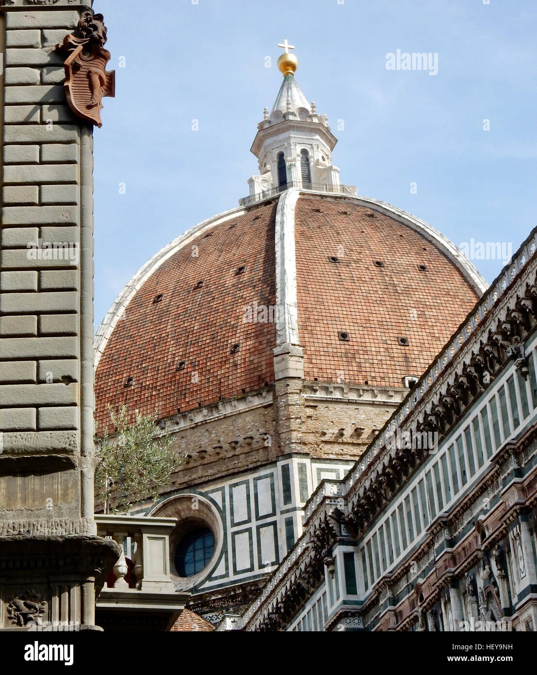 Unique view of Filippo Brunelleschi's dome on Santa Maria del Fiore in ...