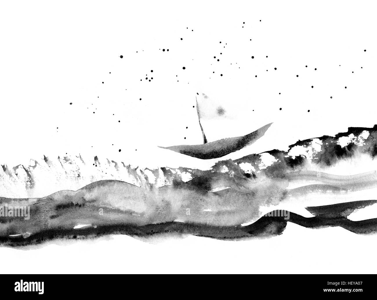 Ship waves art hi-res stock photography and images - Alamy