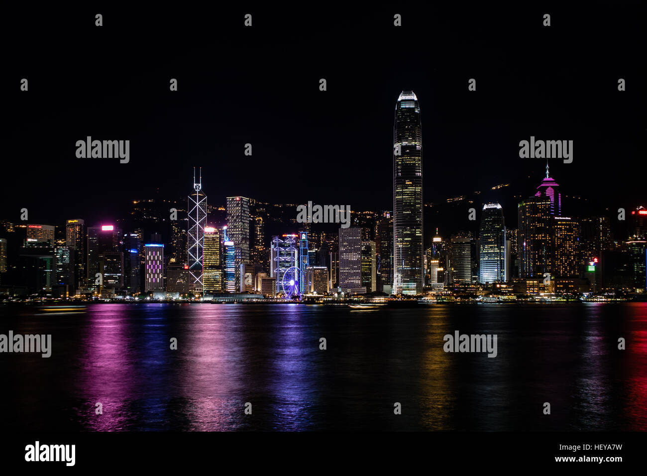 Hk kowloon aerial view night city hi-res stock photography and images ...