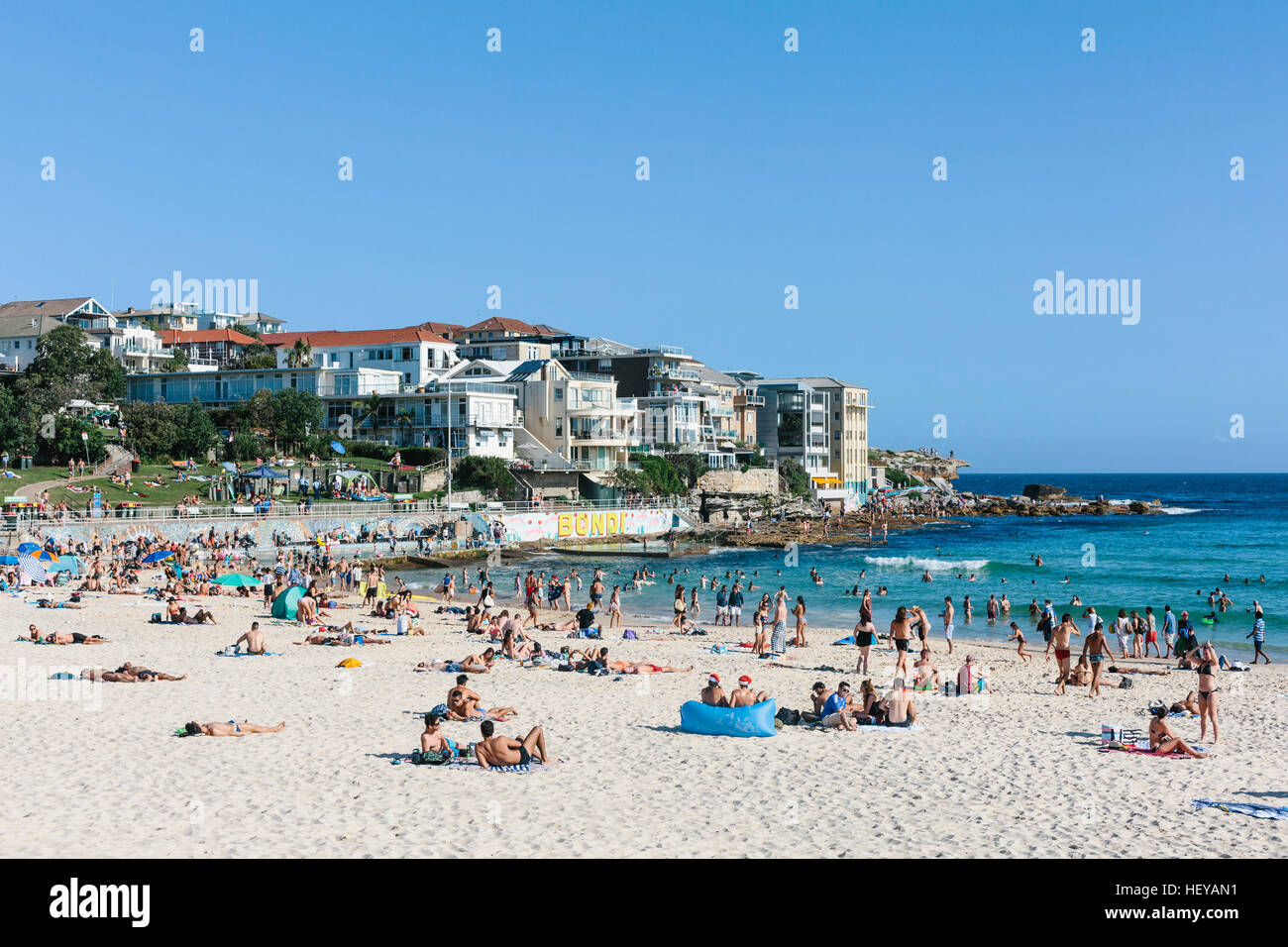 Busy bondi beach on summer hi-res stock photography and images - Alamy