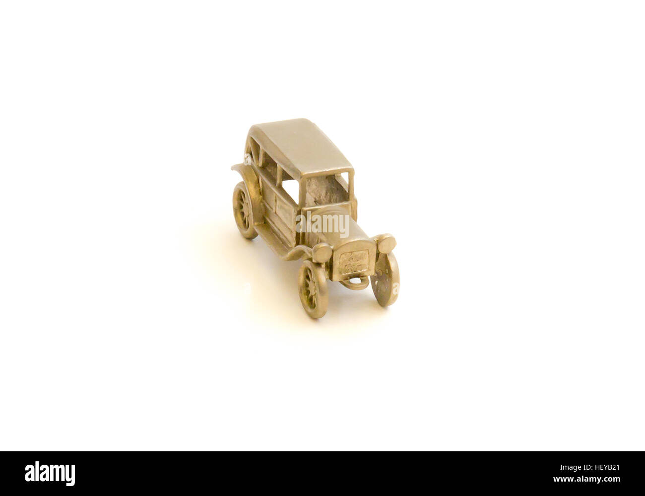 The Miniature silver toy car Stock Photo - Alamy