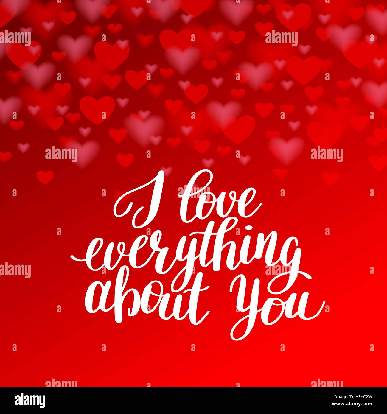 I love everything about you Stock Vector Images - Alamy