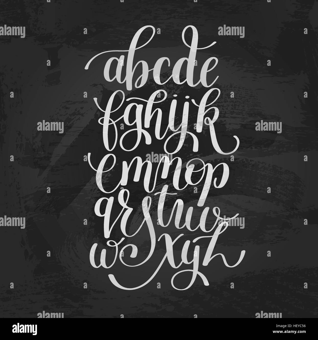 Cursive alphabet school Black and White Stock Photos & Images - Alamy