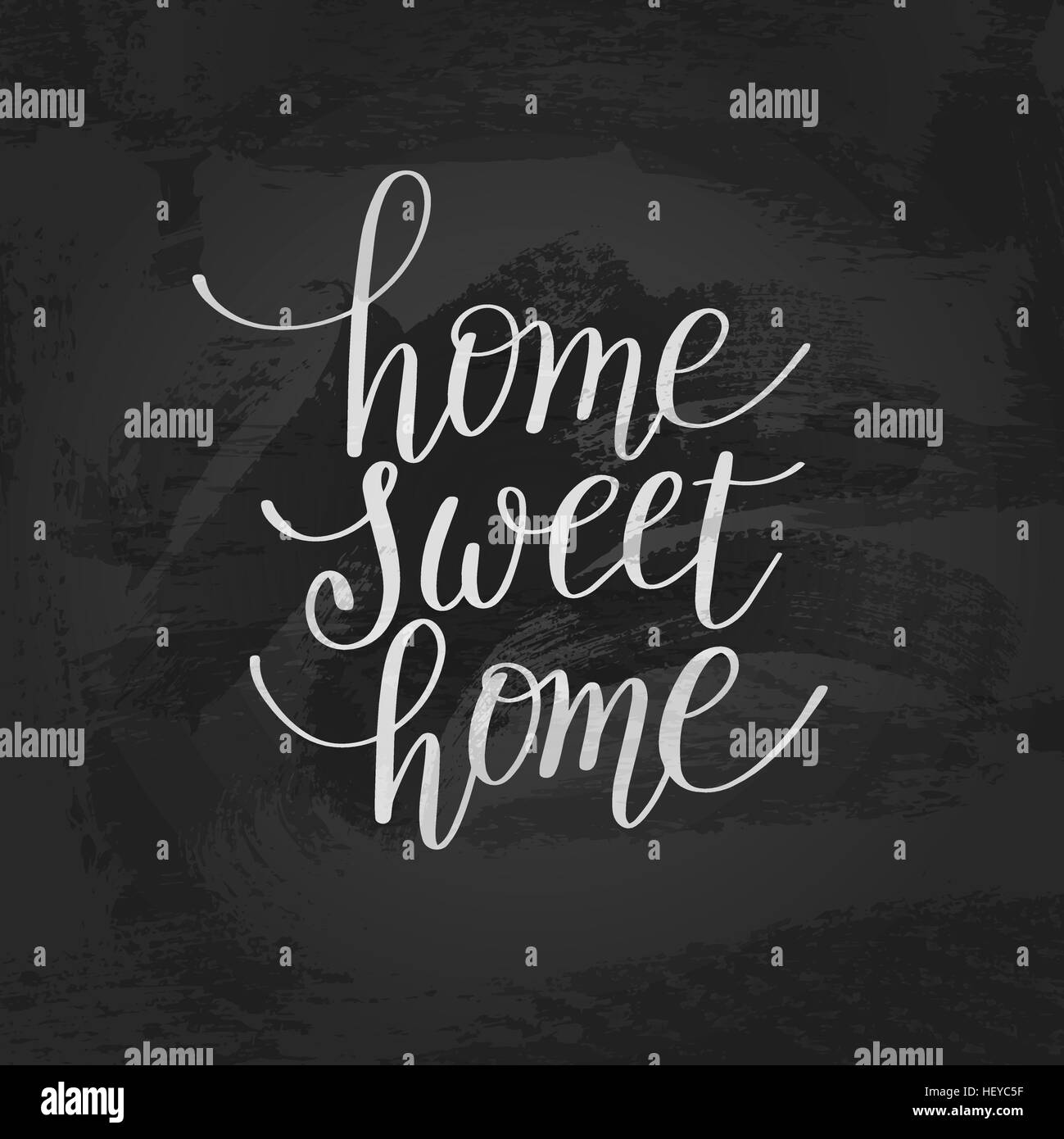 home sweet home handwritten calligraphy lettering quote to desig Stock ...