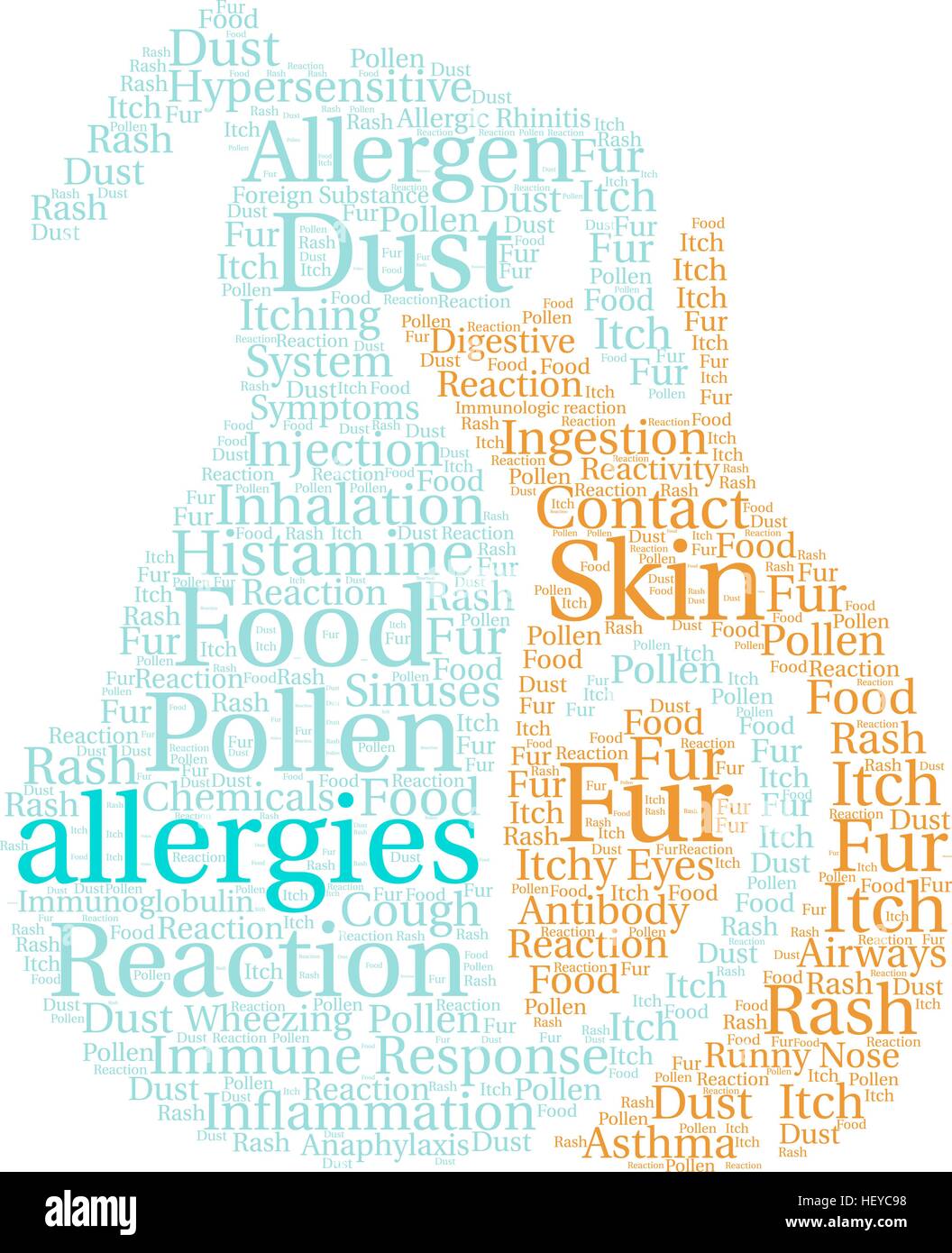 Allergies word cloud on a white background Stock Vector Image & Art - Alamy
