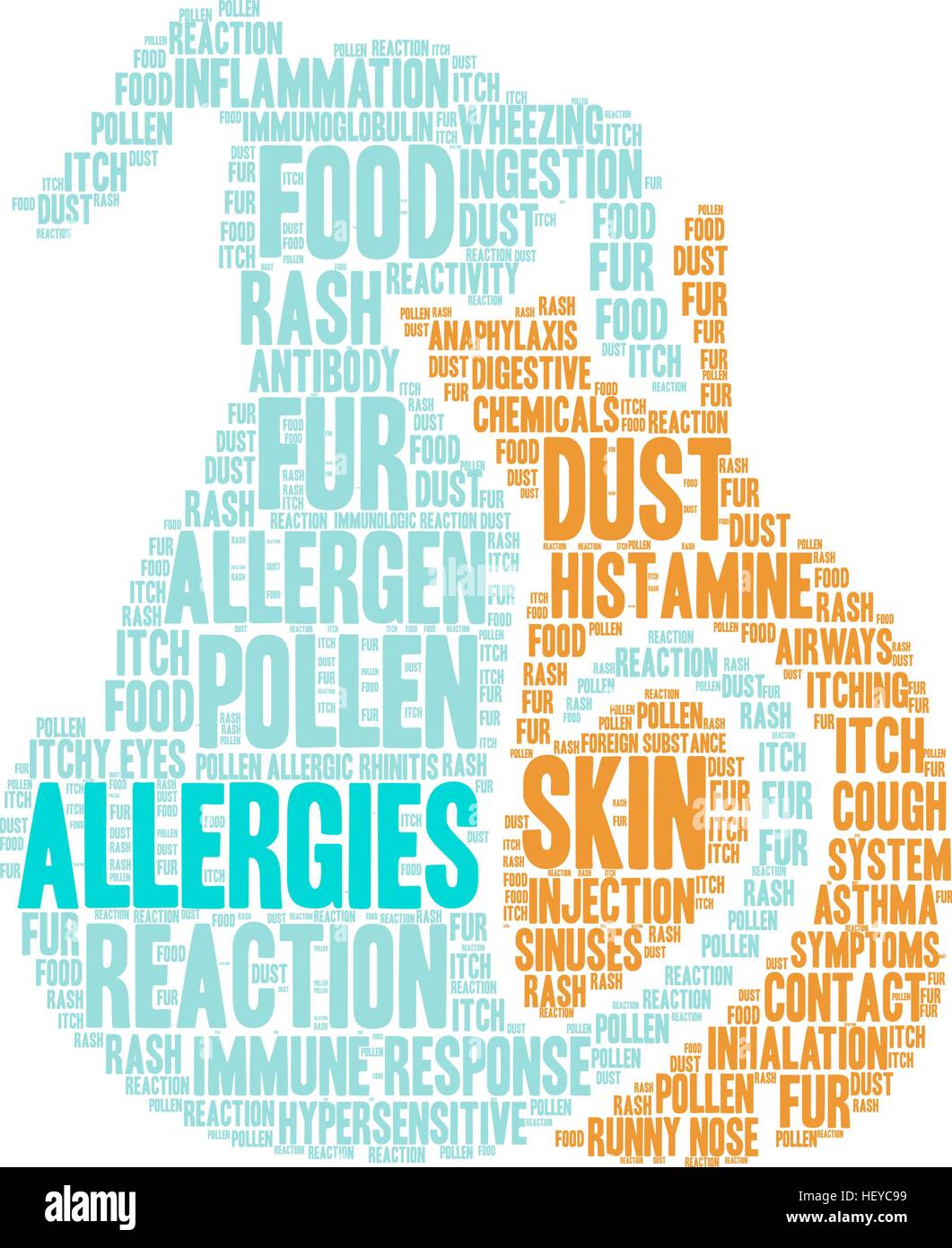 Allergies word cloud on a white background Stock Vector Image & Art - Alamy