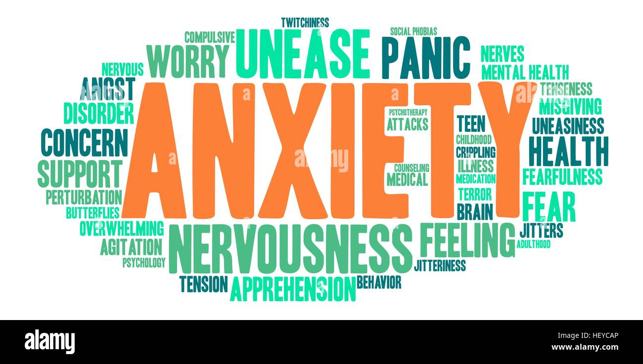 Anxiety word cloud on a white background Stock Vector Image & Art - Alamy