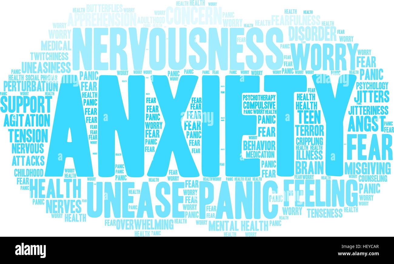 Anxiety word cloud on a white background Stock Vector Image & Art - Alamy