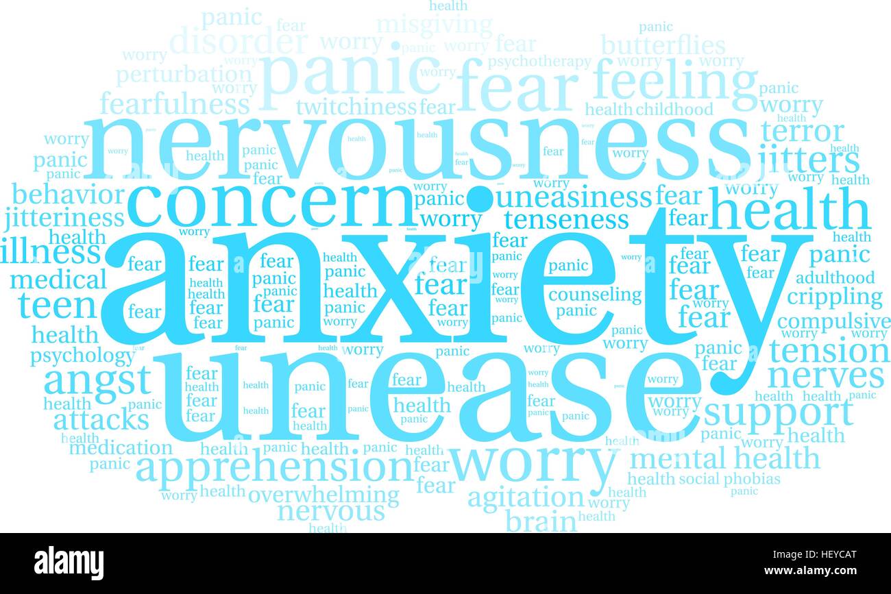 Anxiety word cloud on a white background Stock Vector Image & Art - Alamy