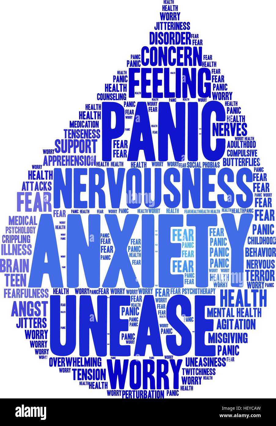 Anxiety word cloud on a white background Stock Vector Image & Art - Alamy