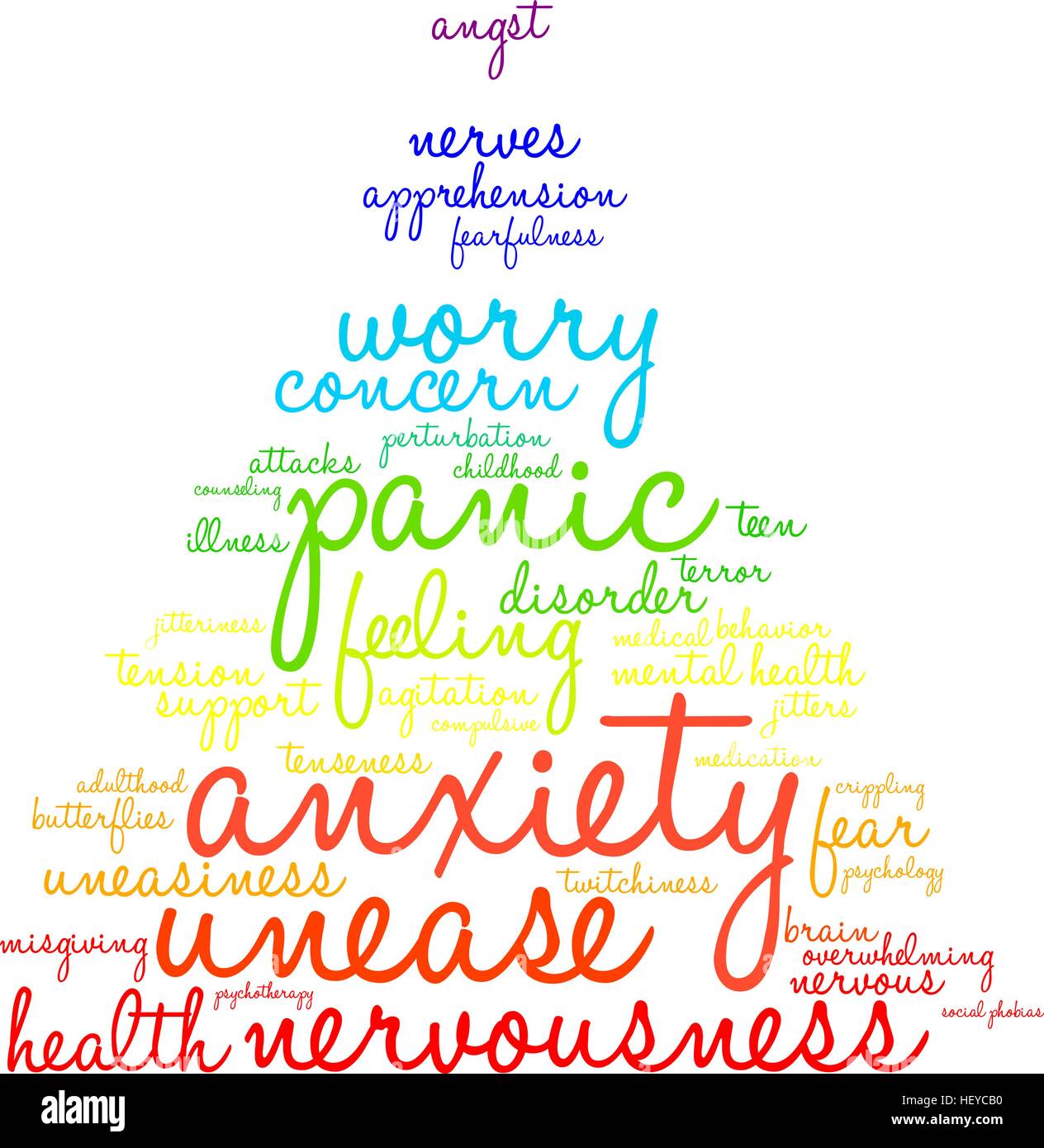 Anxiety word cloud on a white background Stock Vector Image & Art - Alamy