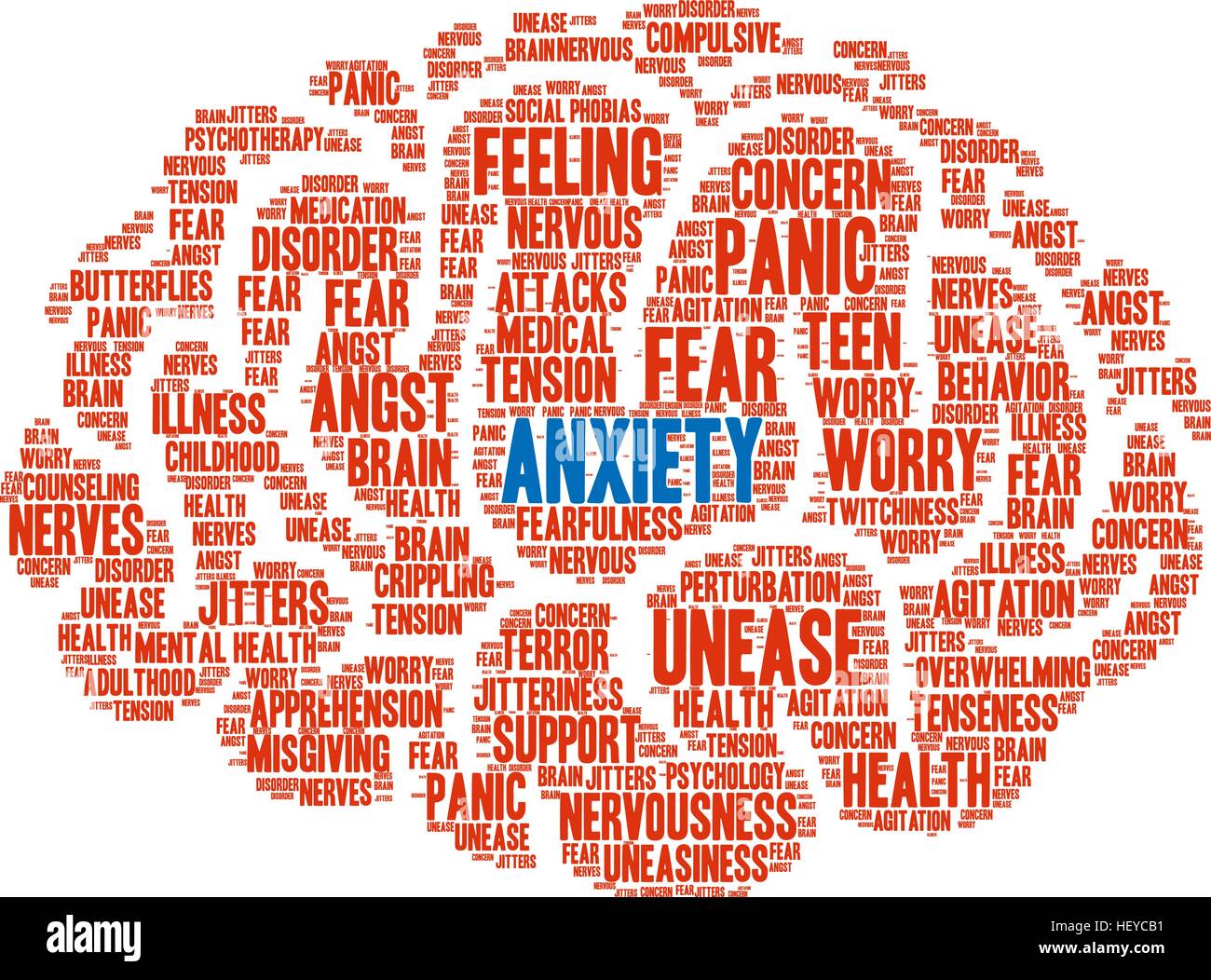 Anxiety Word Cloud On A White Background Stock Vector Image And Art Alamy 