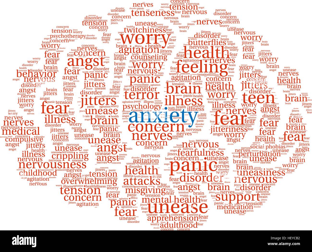 Anxiety word cloud on a white background Stock Vector Image & Art - Alamy