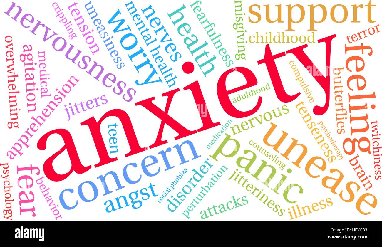 Anxiety word cloud on a white background Stock Vector Image & Art - Alamy