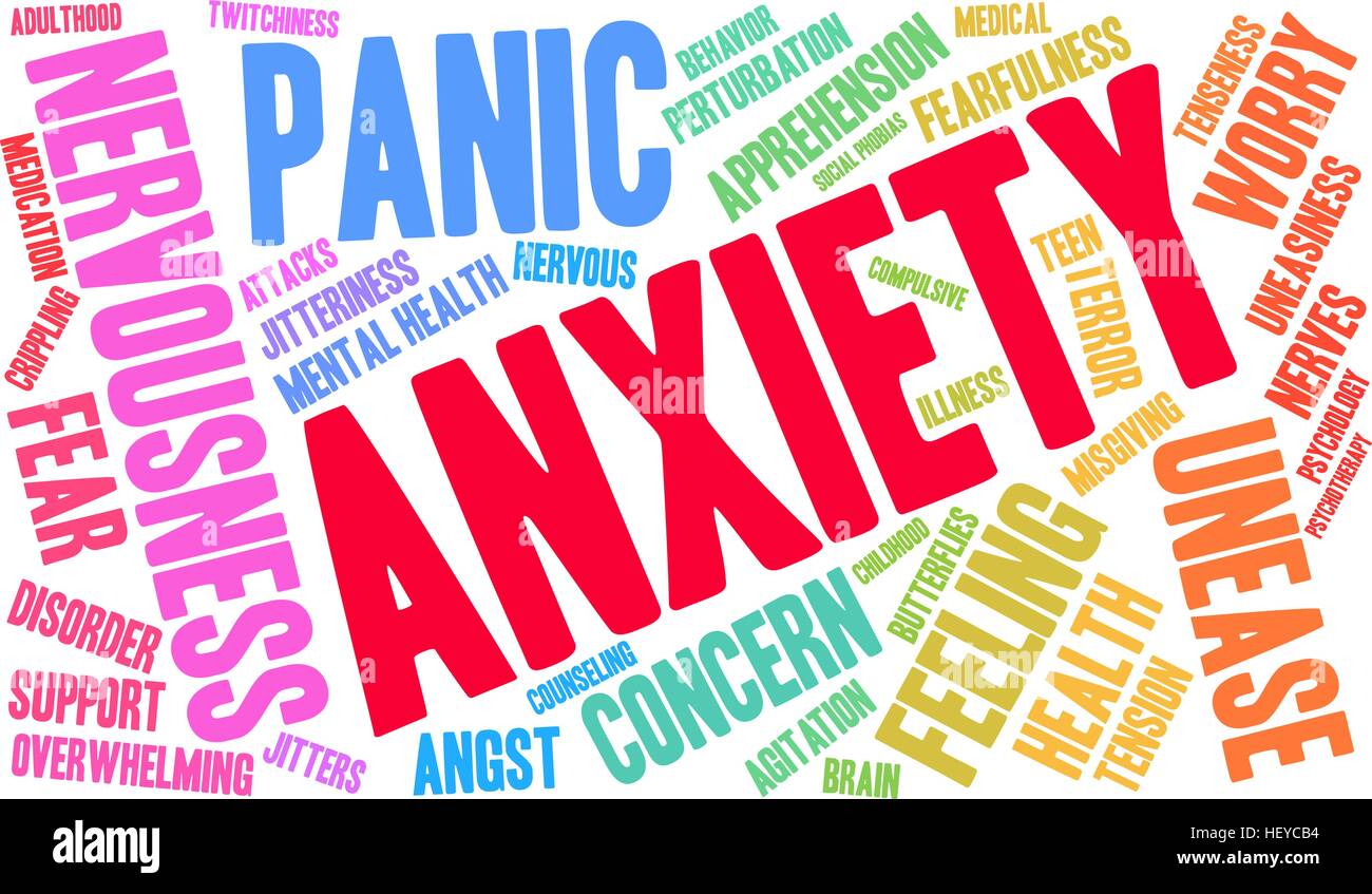 Anxiety word cloud on a white background Stock Vector Image & Art - Alamy
