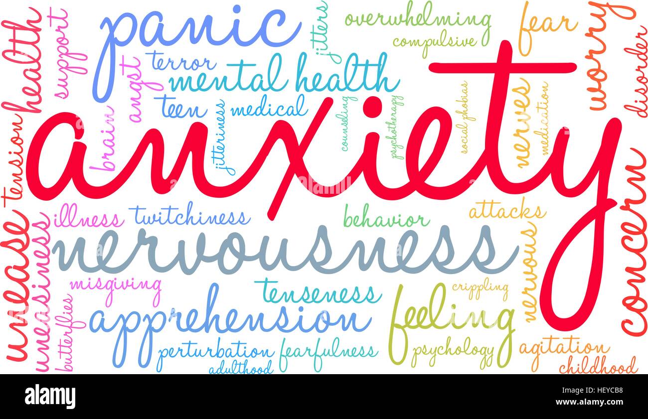 Anxiety word cloud on a white background Stock Vector Image & Art - Alamy