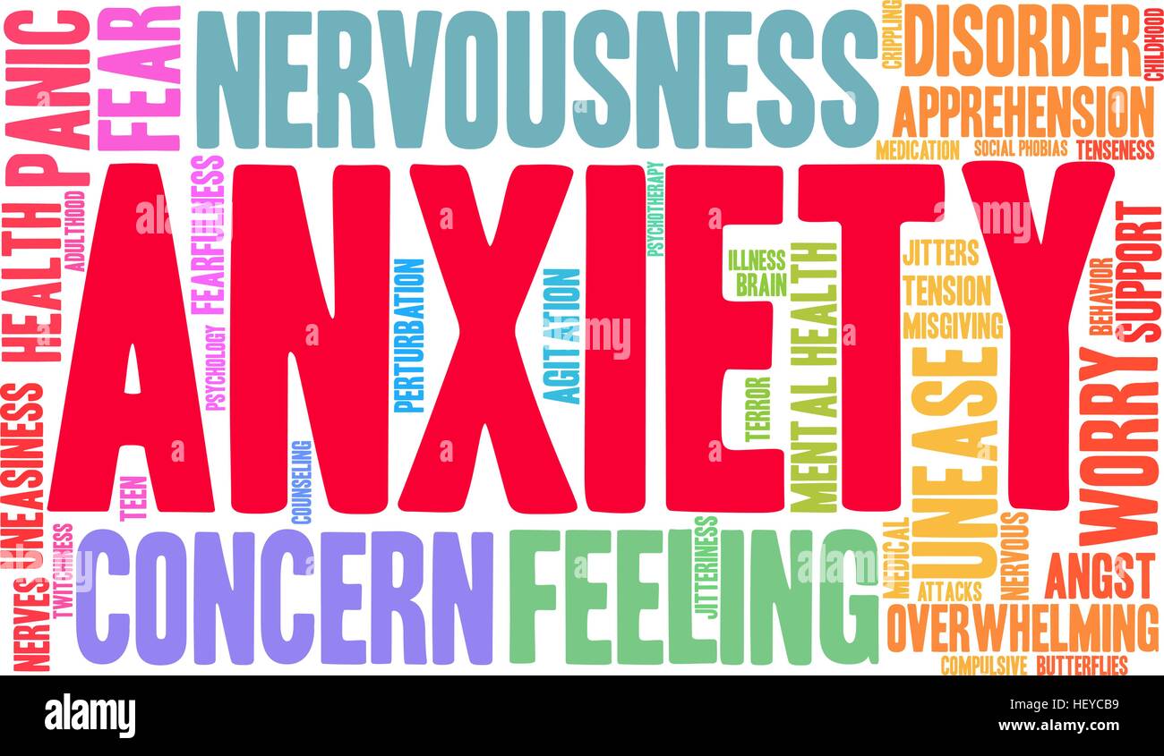 Anxiety word cloud on a white background Stock Vector Image & Art - Alamy