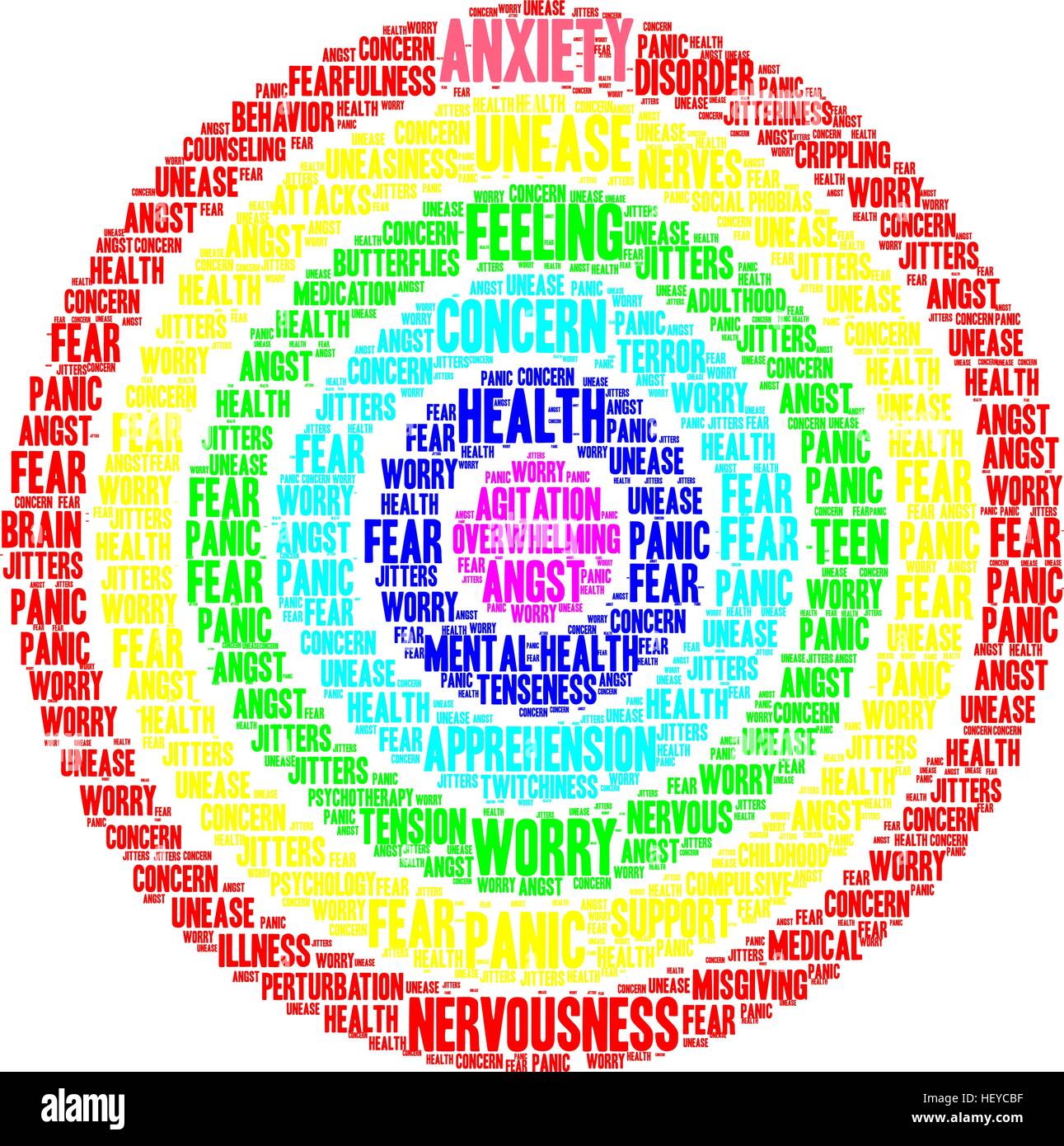 Anxiety word cloud on a white background Stock Vector Image & Art - Alamy