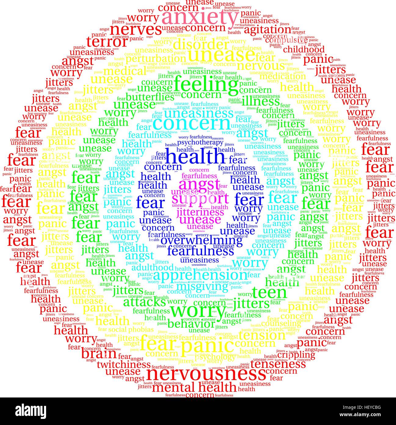 Anxiety word cloud on a white background Stock Vector Image & Art - Alamy