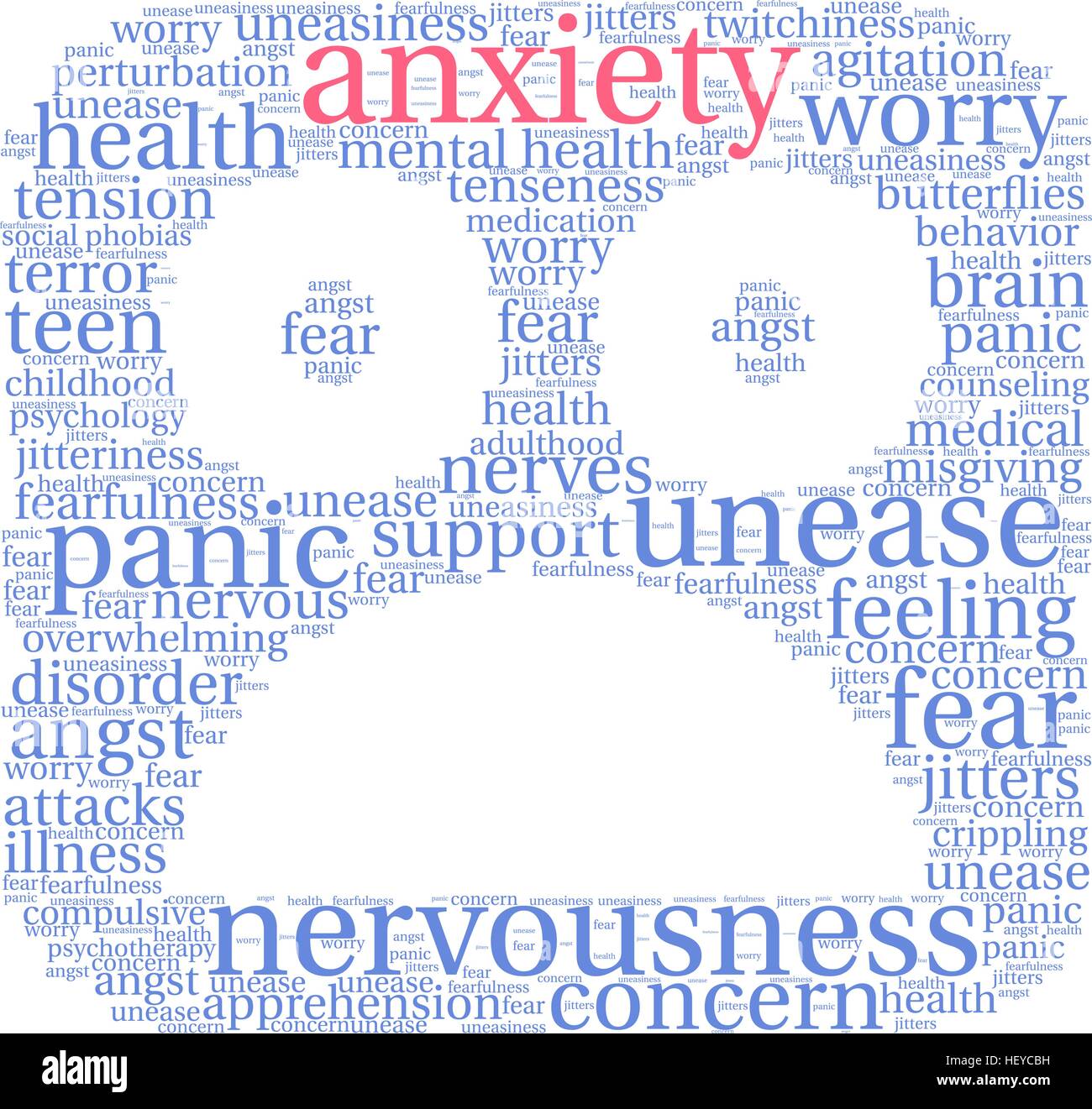 Anxiety word cloud on a white background Stock Vector Image & Art - Alamy