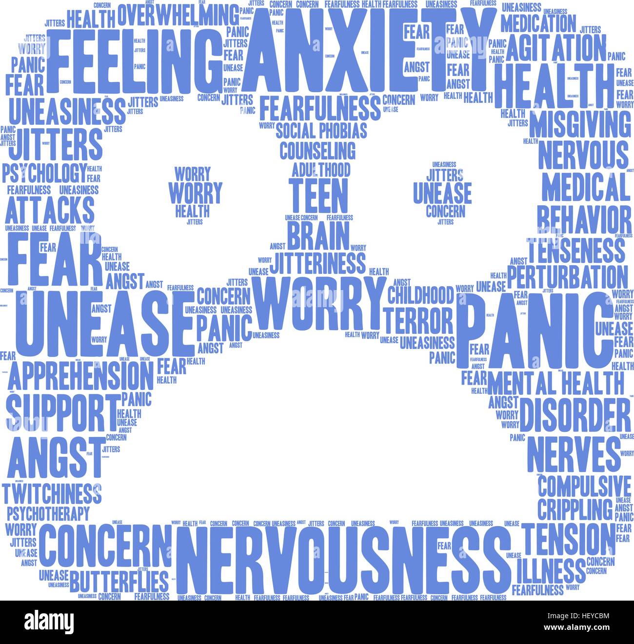 Anxiety word cloud on a white background Stock Vector Image & Art - Alamy