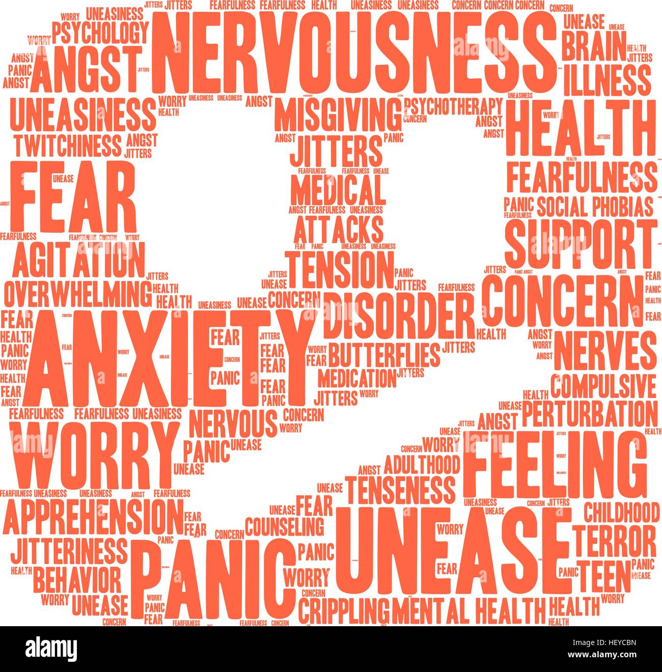 Anxiety word cloud on a white background Stock Vector Image & Art - Alamy