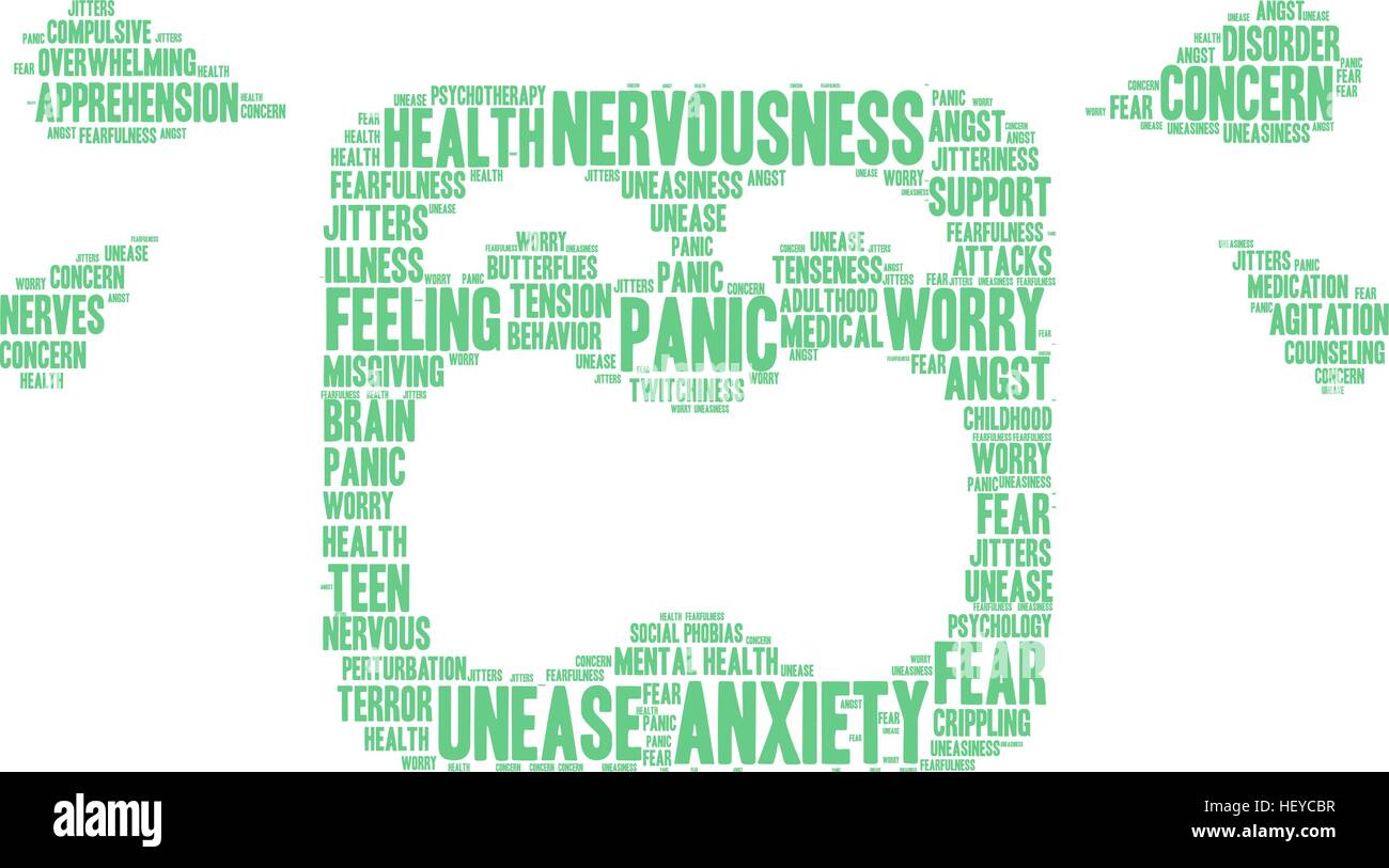 Anxiety word cloud on a white background Stock Vector Image & Art - Alamy