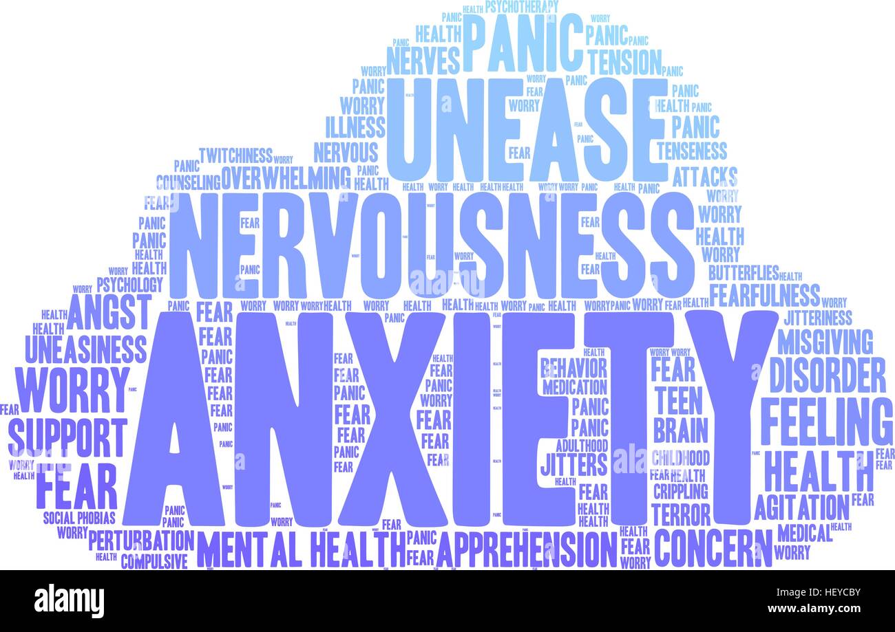 Anxiety word cloud on a white background Stock Vector Image & Art - Alamy