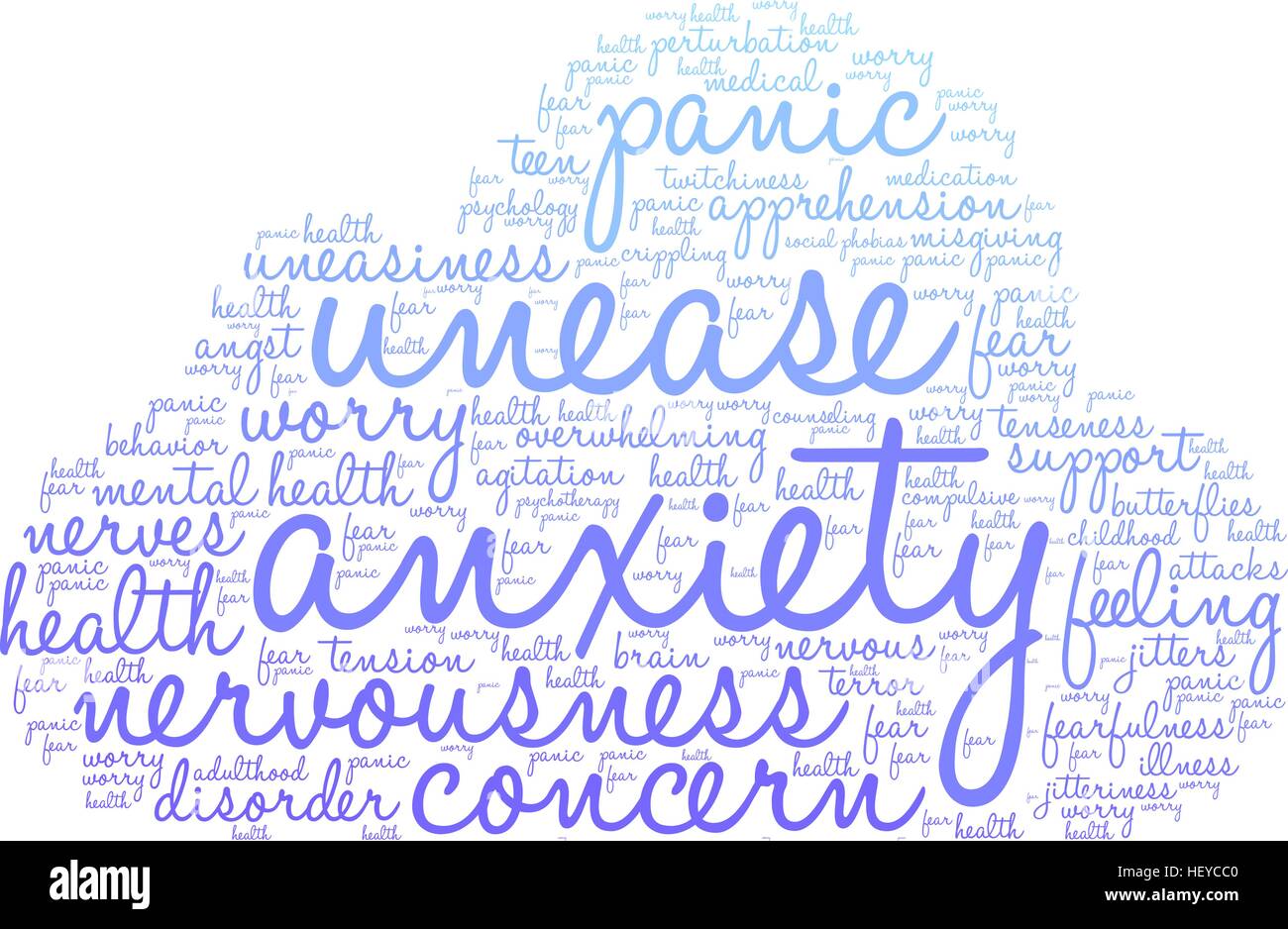 Anxiety word cloud on a white background Stock Vector Image & Art - Alamy