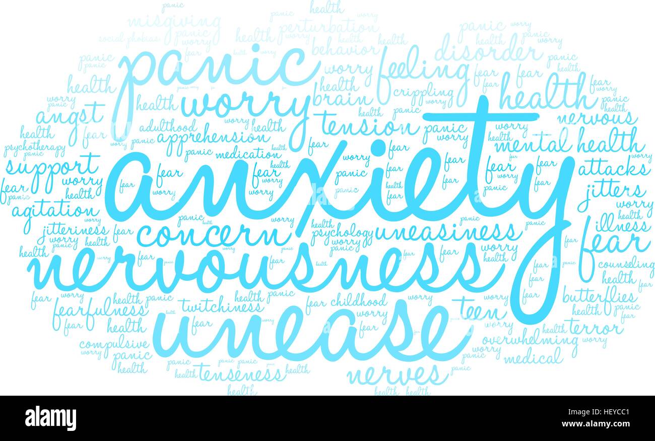 Anxiety word cloud on a white background Stock Vector Image & Art - Alamy