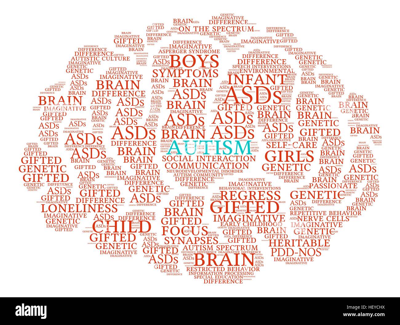 Autism Brain word cloud on a white background Stock Vector Image & Art ...