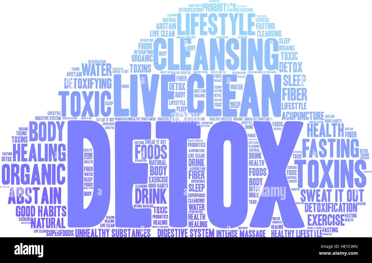 Detox word cloud on a white background Stock Vector Image & Art - Alamy