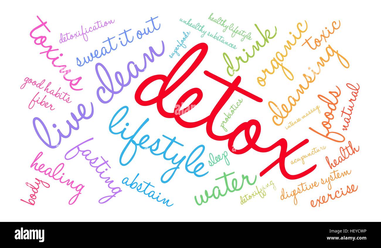 Detox word cloud on a white background Stock Vector Image & Art - Alamy