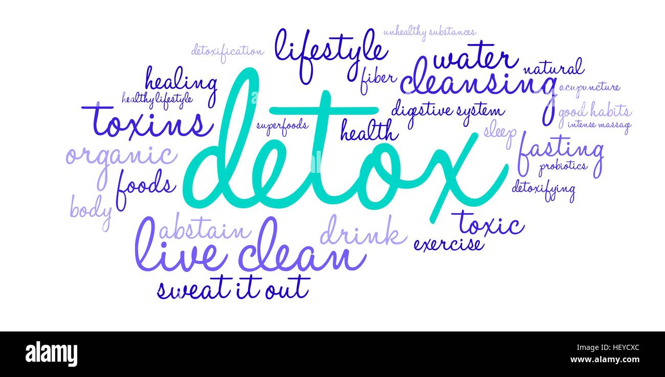 Detox word cloud on a white background Stock Vector Image & Art - Alamy