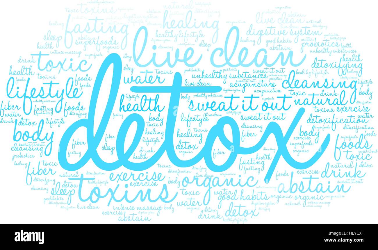 Detox word cloud on a white background Stock Vector Image & Art - Alamy