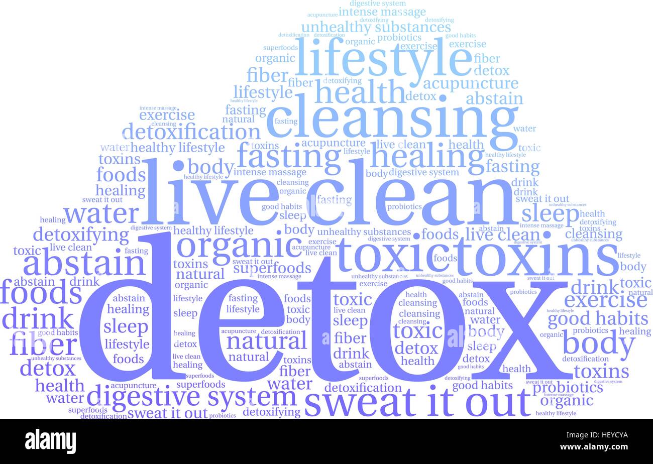 Detox word cloud on a white background Stock Vector Image & Art - Alamy