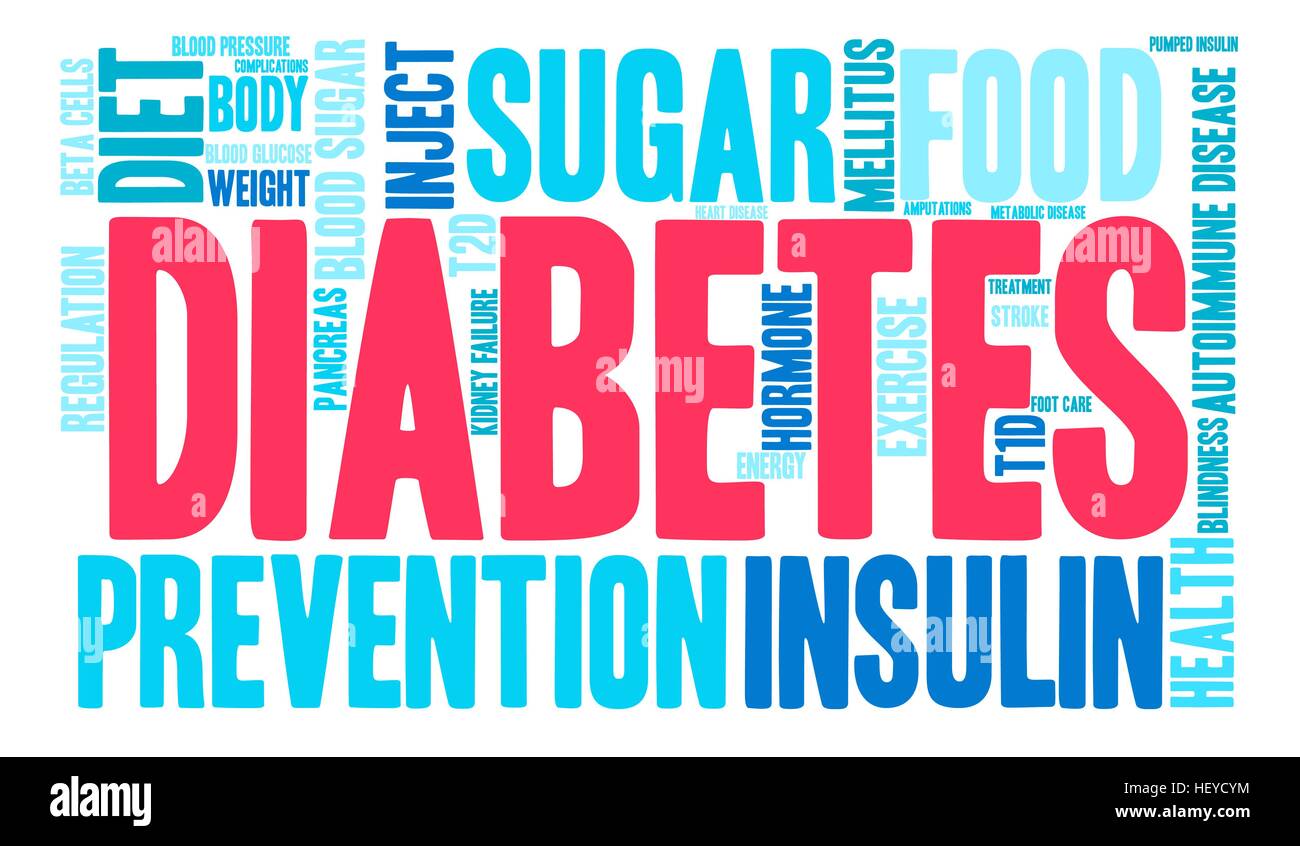 Diabetes word cloud on a white background Stock Vector Image & Art - Alamy