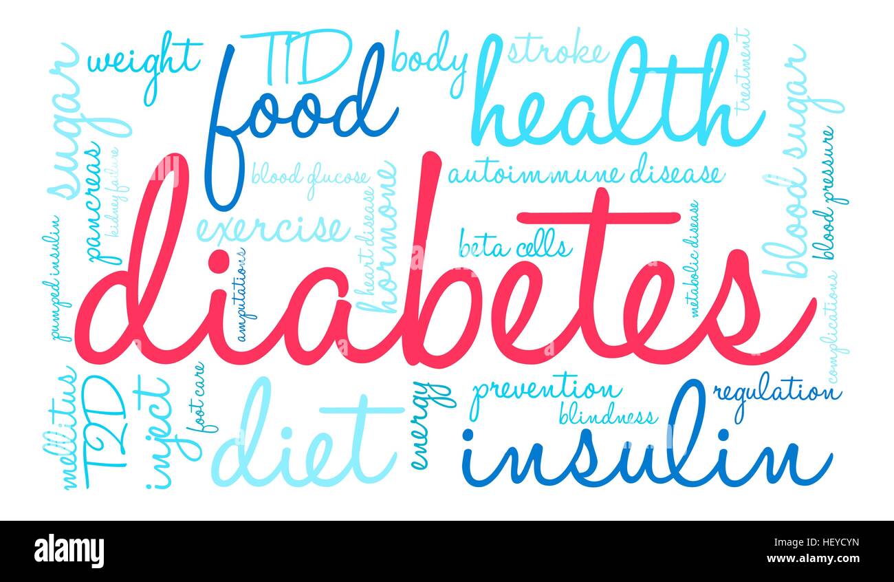 Diabetes word cloud on a white background Stock Vector Image & Art - Alamy