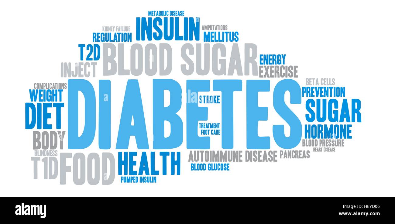 Diabetes word cloud on a white background Stock Vector Image & Art - Alamy