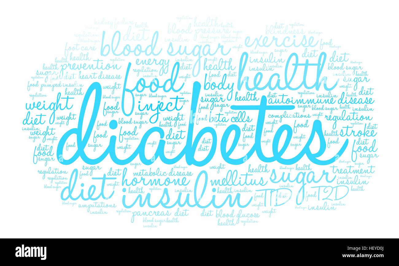 Diabetes word cloud on a white background Stock Vector Image & Art - Alamy
