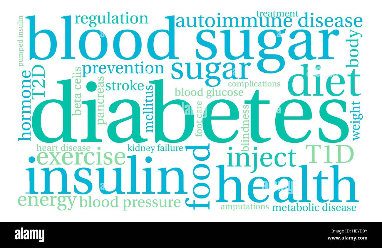 Diabetes word cloud on a white background Stock Vector Image & Art - Alamy