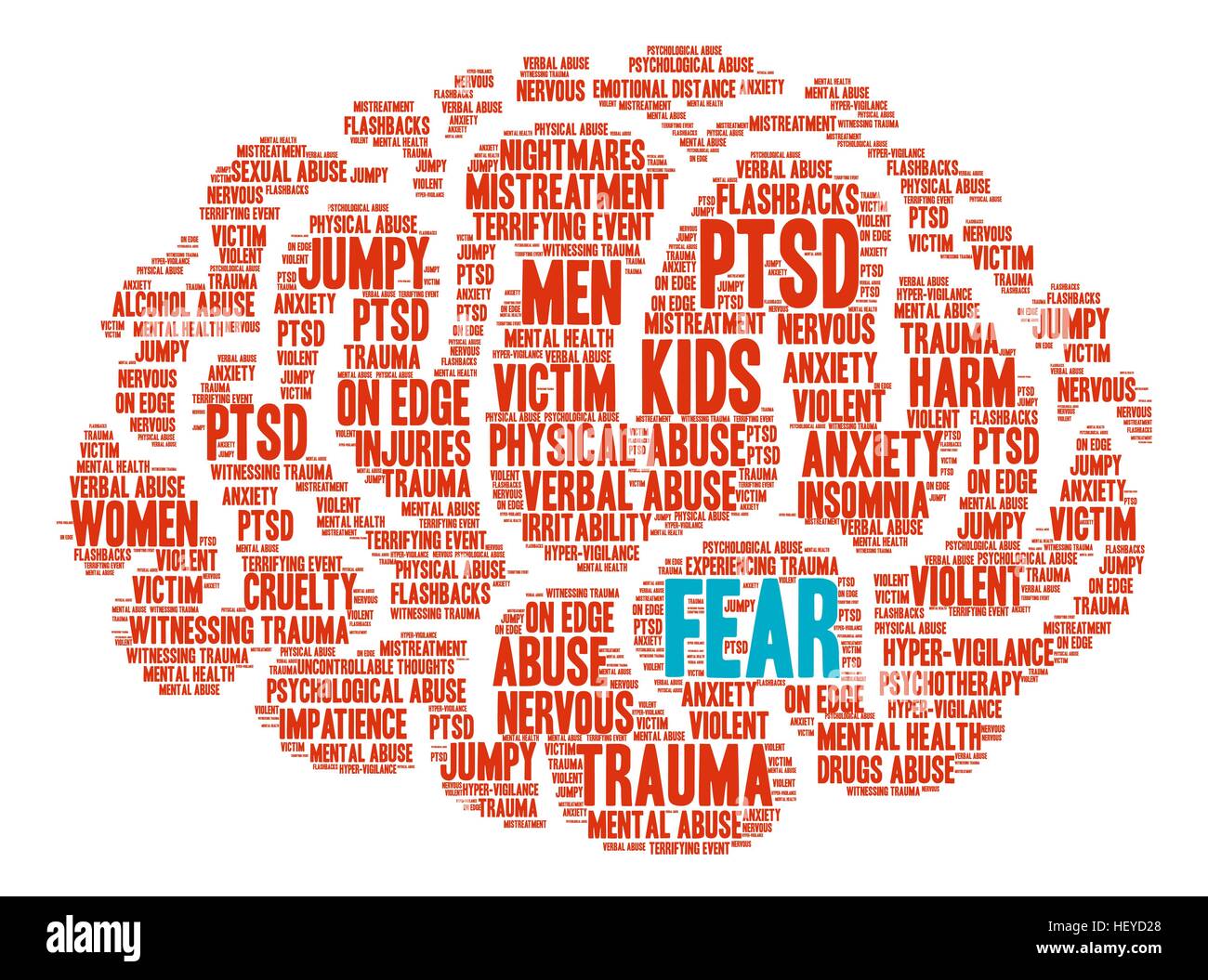 Fear Brain word cloud on a white background Stock Vector Image & Art ...
