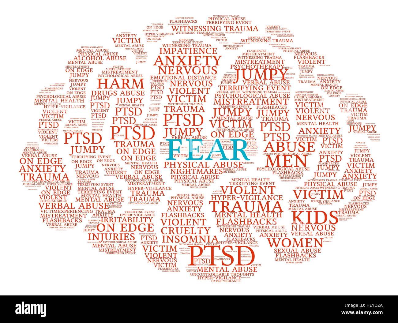 Fear Brain word cloud on a white background Stock Vector Image & Art ...