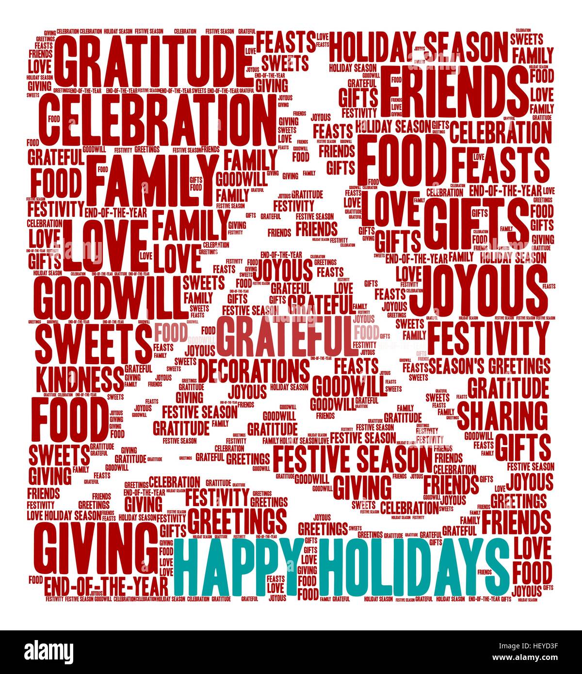 HappyHolidays word cloud on a white background Stock Vector Image & Art ...